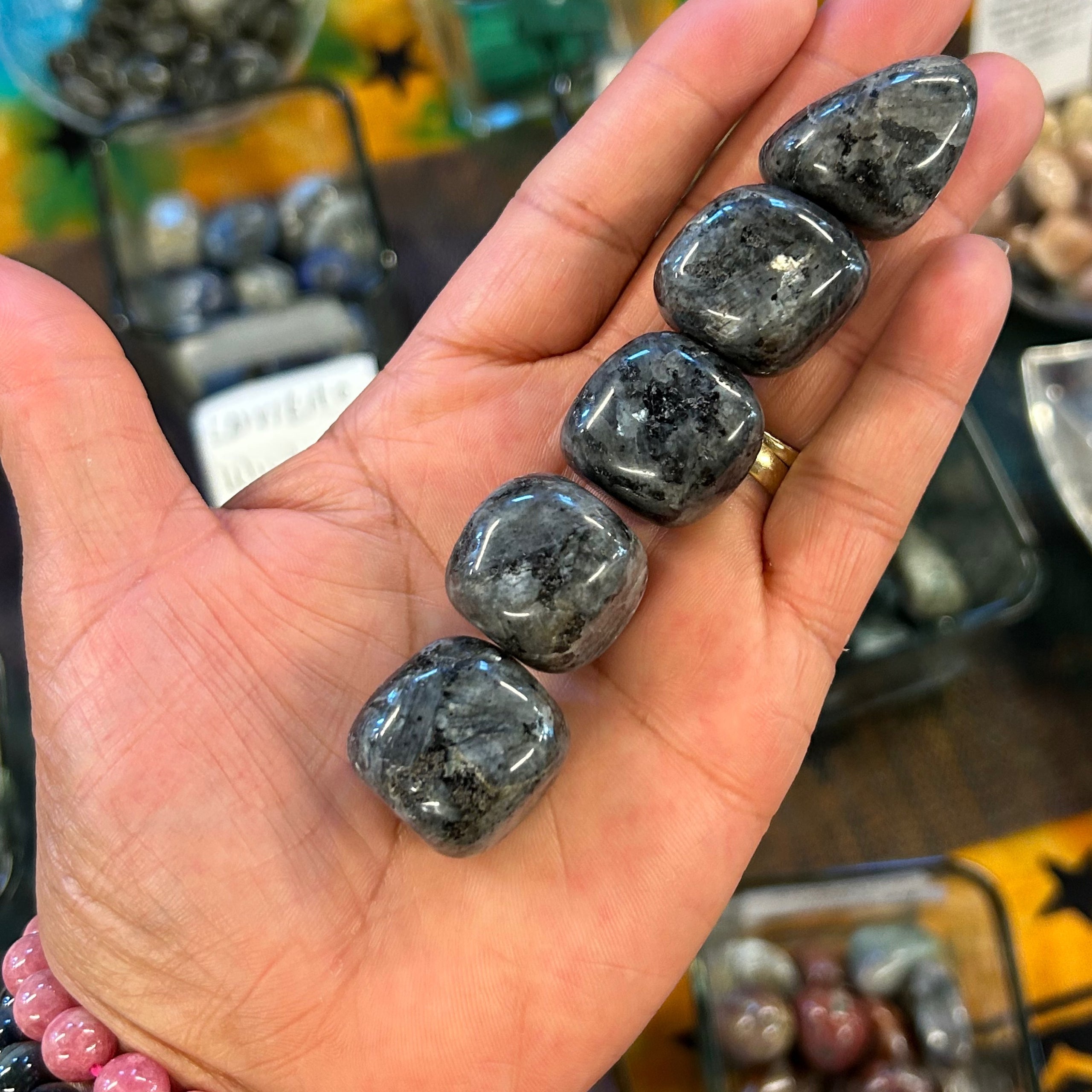 Tumbled Larvikite | Stone Harmony